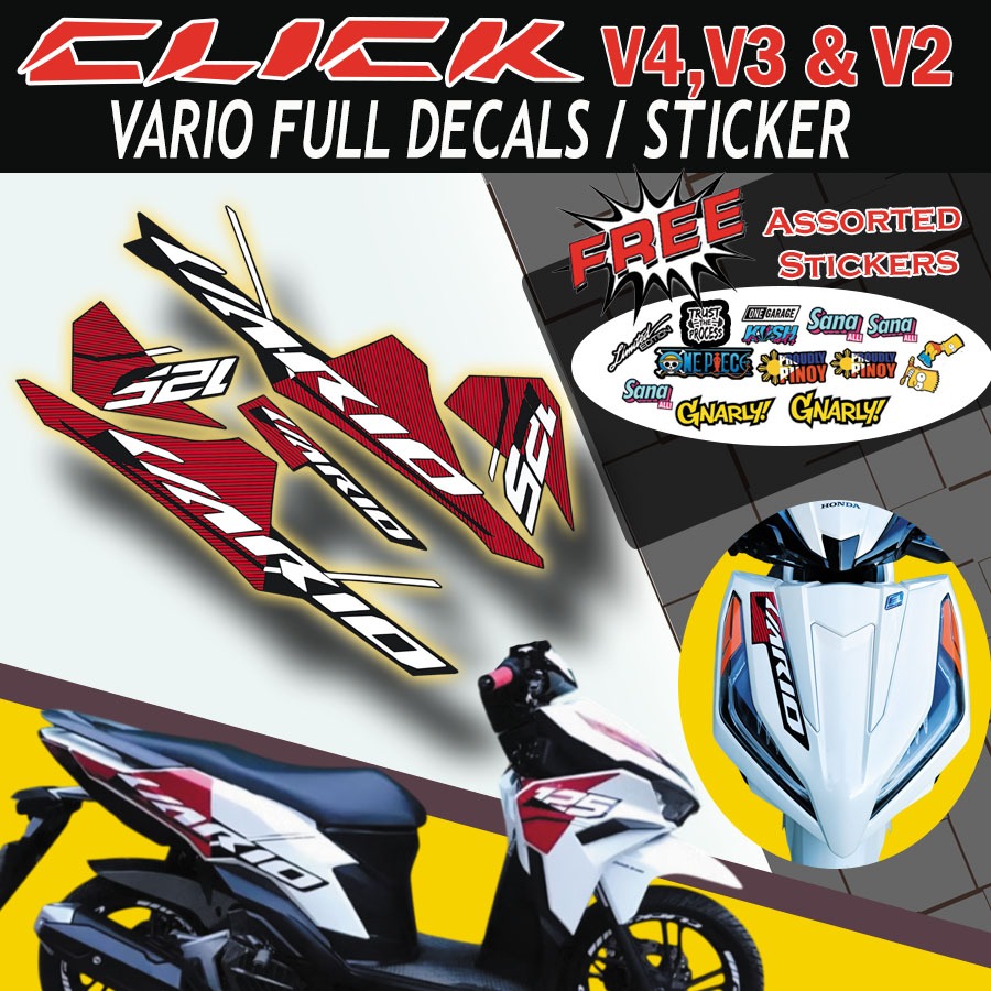 HONDA CLICK V4 & V3 CLICK VARIO FULL DECALS STICKER /HONDA CLICK STICKERS /HONDA CLICK ...