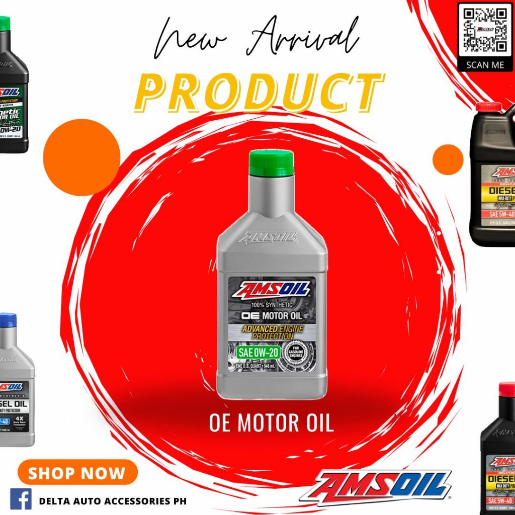 AMSOIL OE 0W-20 Fully Synthetic Engine Oil 1QT ( 946ml ) for Gasoline ...