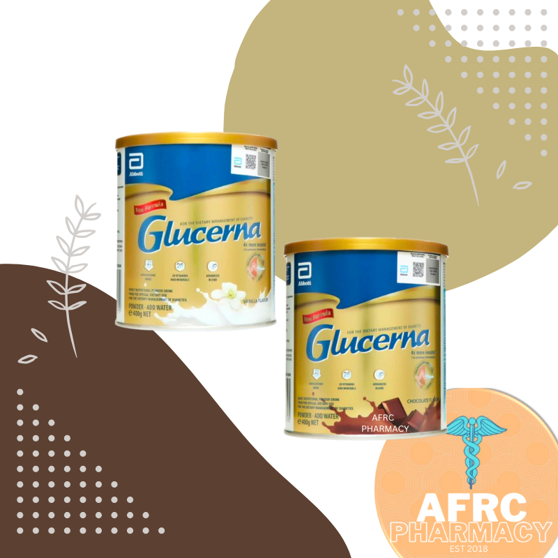 Glucerna Vanilla Chocolate Flavor Diabetic Nutrition Powder Milk Drink ...