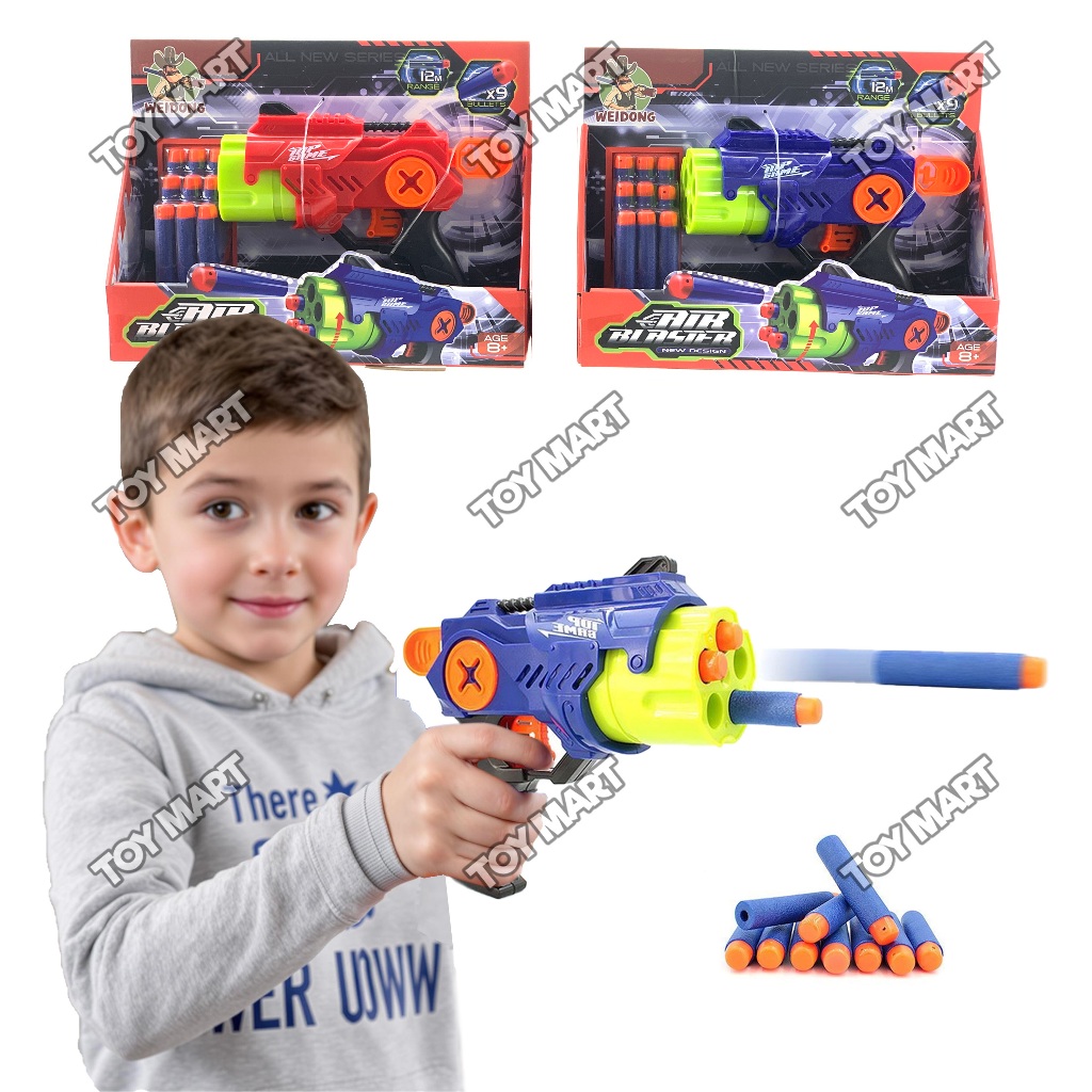 AirBlast Rotating Blaster Super NF Soft Bullet Pistol Style Toy Outdoor ...