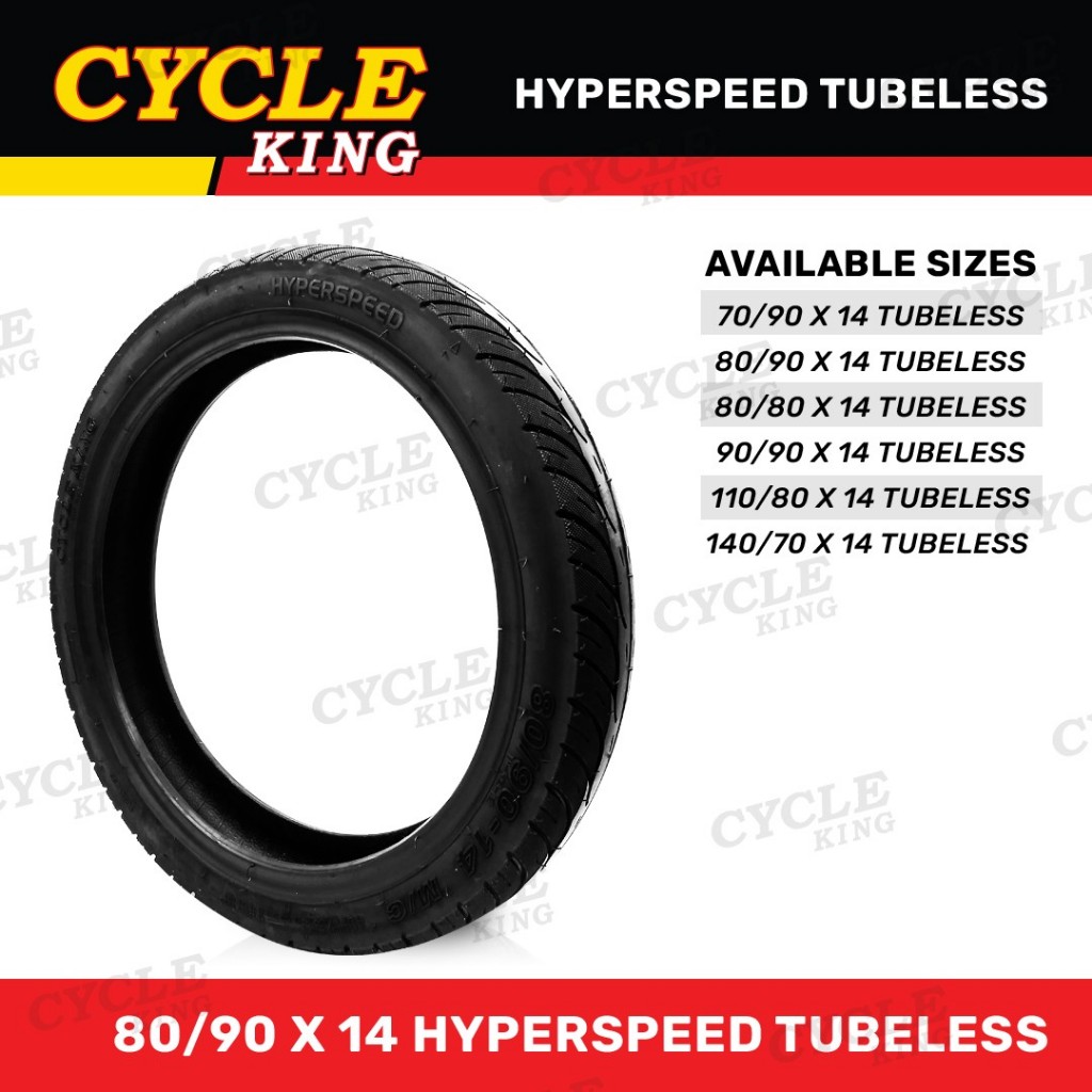 Hyperspeed Motorcycle Tire for Yamaha Mio Sporty and Rusi Rush : (80/90 ...