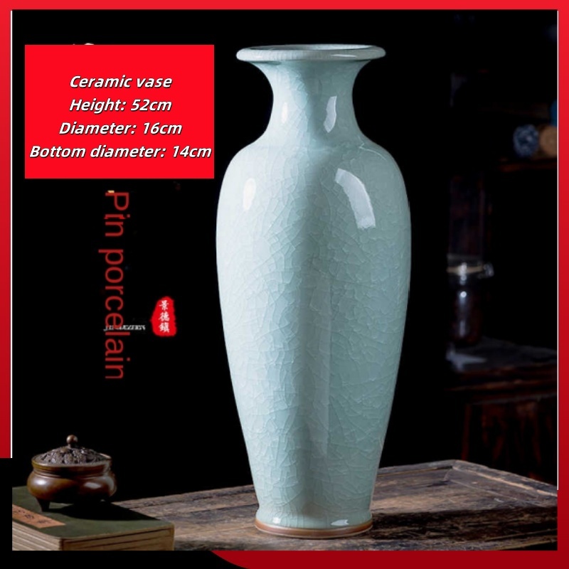 Ceramic jun porcelain vase home living room floor large ornaments ...