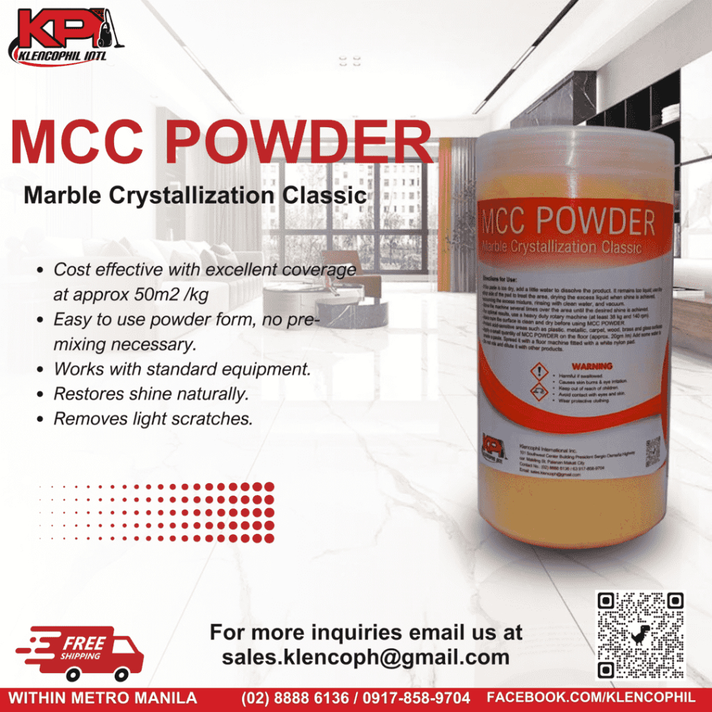 MCC Powder Marble Crystallization Solution Stone Care Cleaning Chemical ...