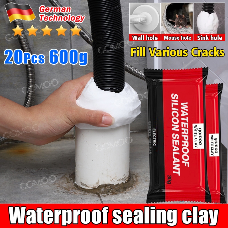 20 PCS 600g Sealing Clay Repair Wall Hole Pipe Air Conditioning Hole ...