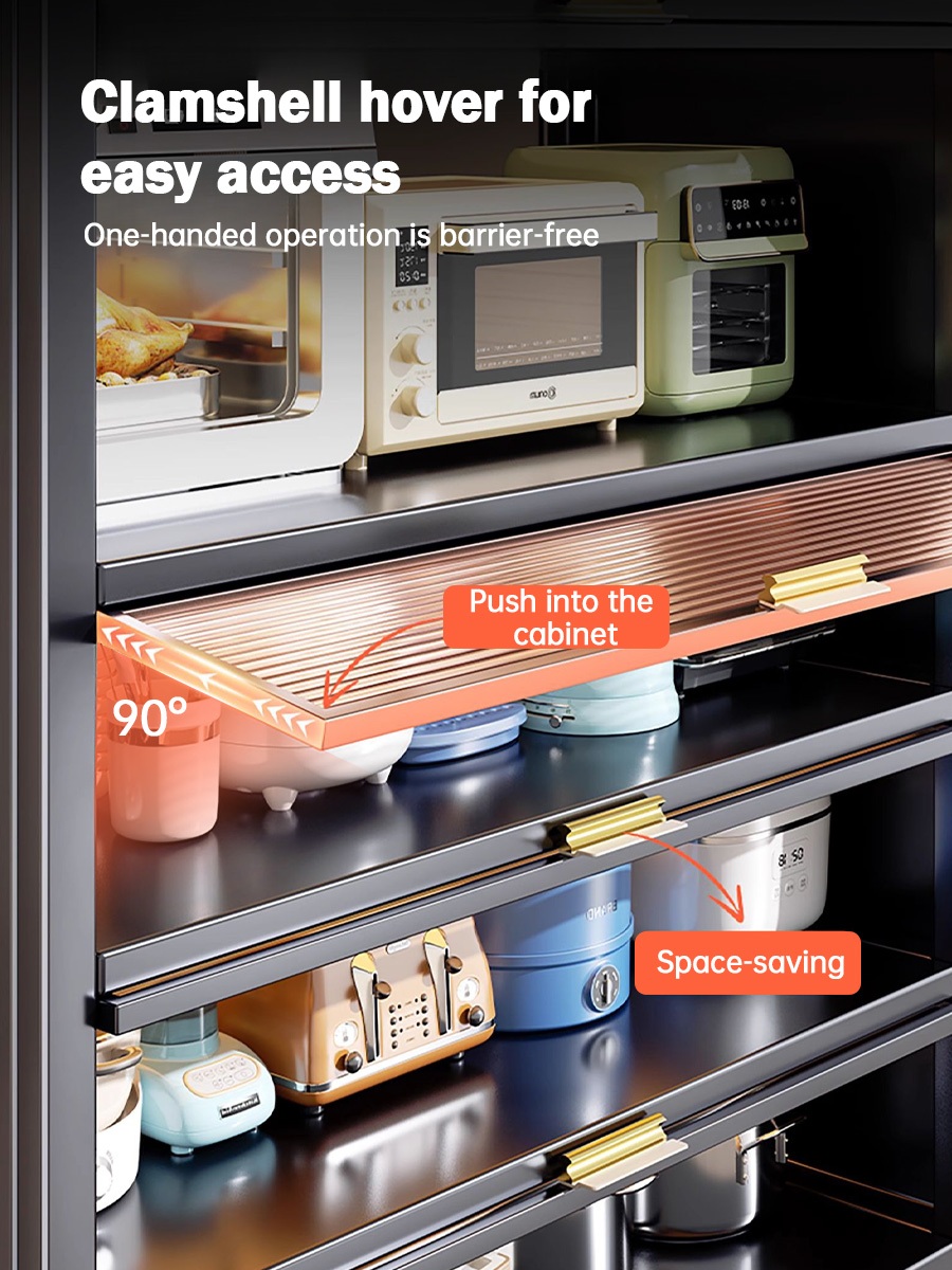 Dish cabinet kitchen organizer Multi-Function Dustproof Storage ...