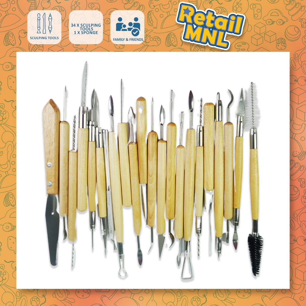 Retailmnl 35-Piece Artist Tool Set – Professional Painting, Sculpting ...