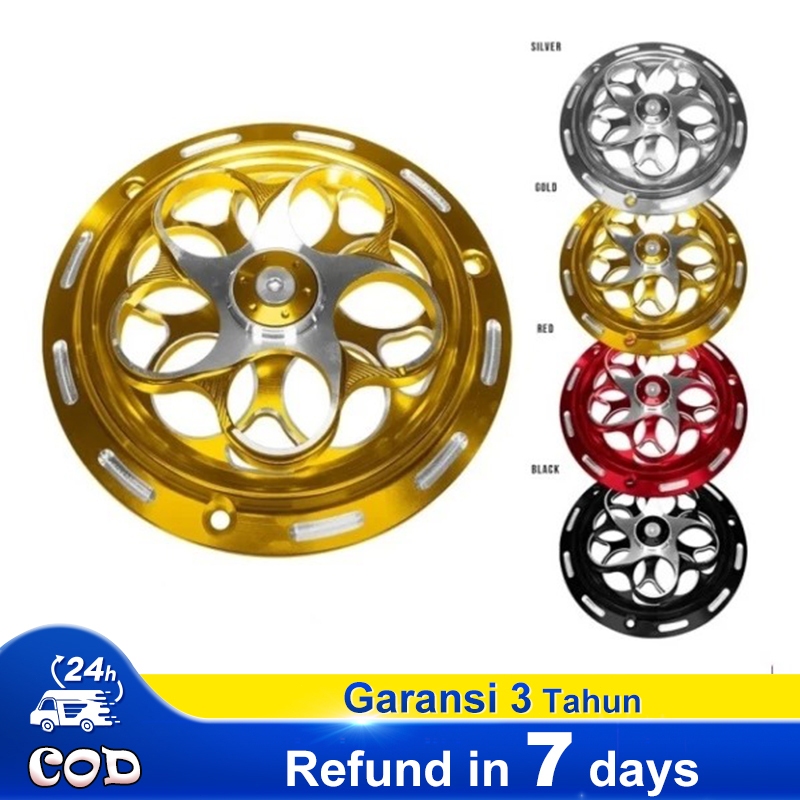 Arm CNC Radiator Fan Cover 2-Color Spinner Design For Vespa Mio Beat ...