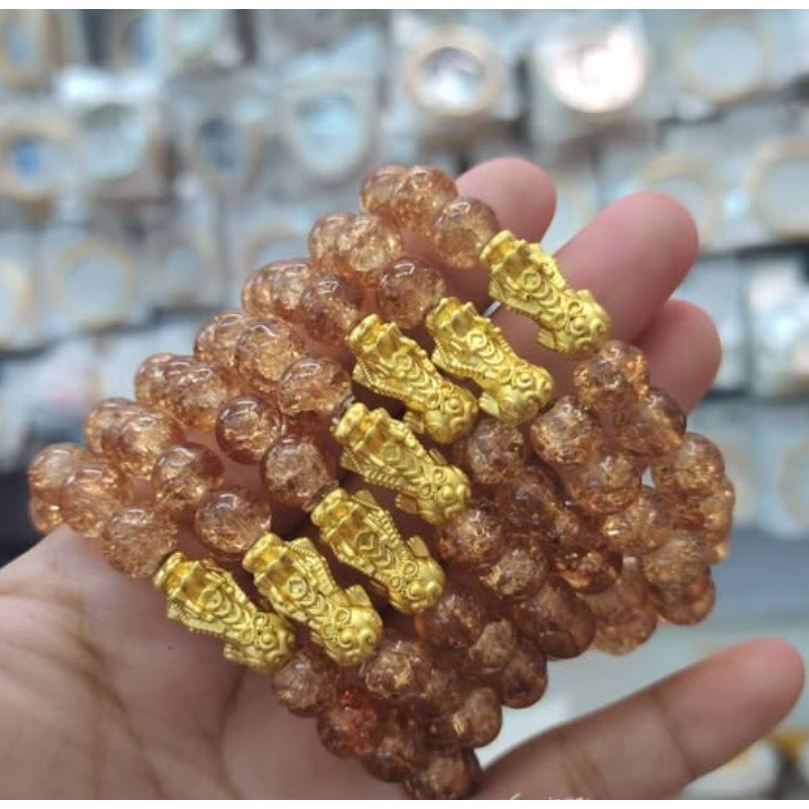 Mocha mousse pantone color the year 2025 elegant style 8mm stone piyao ...
