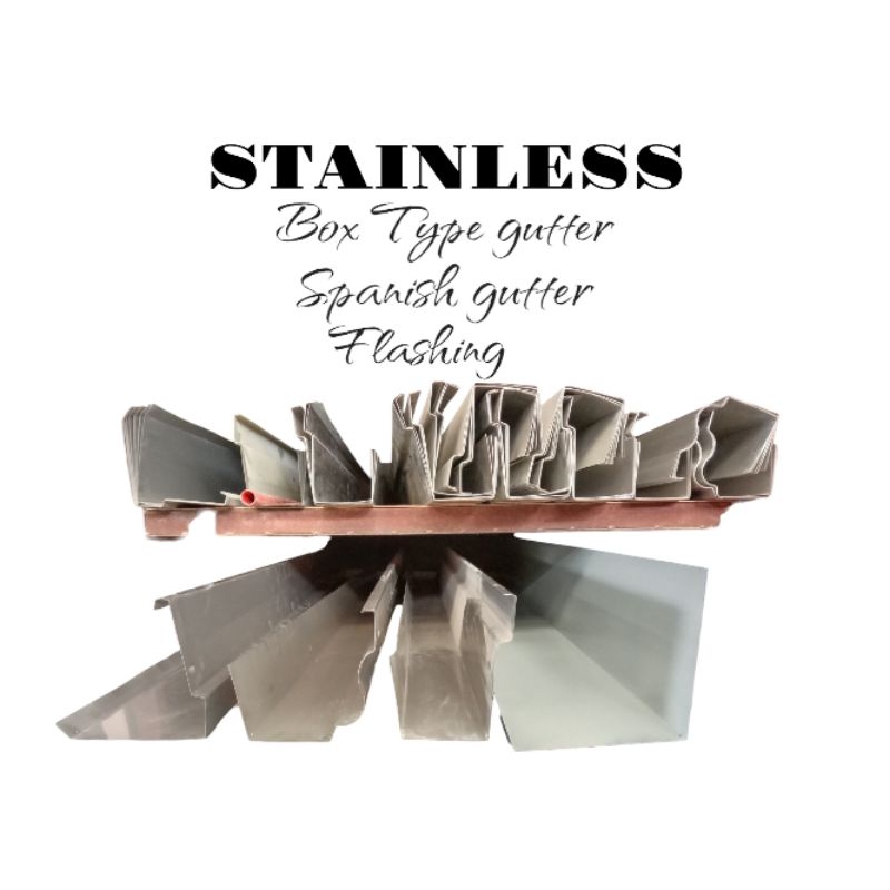 Stainless Gutter Box type, Spanish gutter, Flashing, SUS202 4feet ...