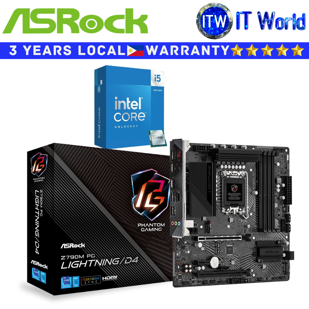 Itw | ASRock Bundle Motherboard Intel Core i5-14400 Processor with ...