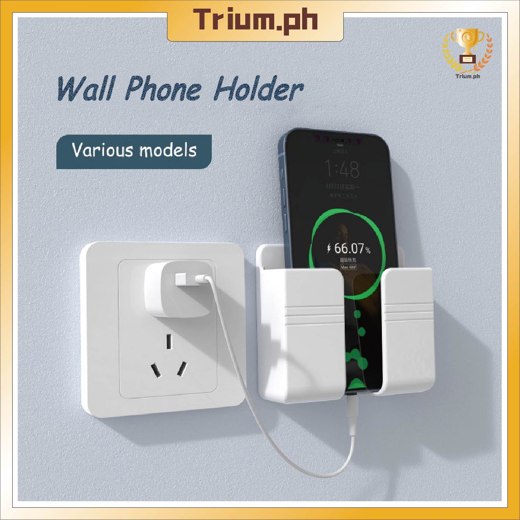 Punch Free Mobile Phone Holder Charging Stan Remote Control Storage Box ...