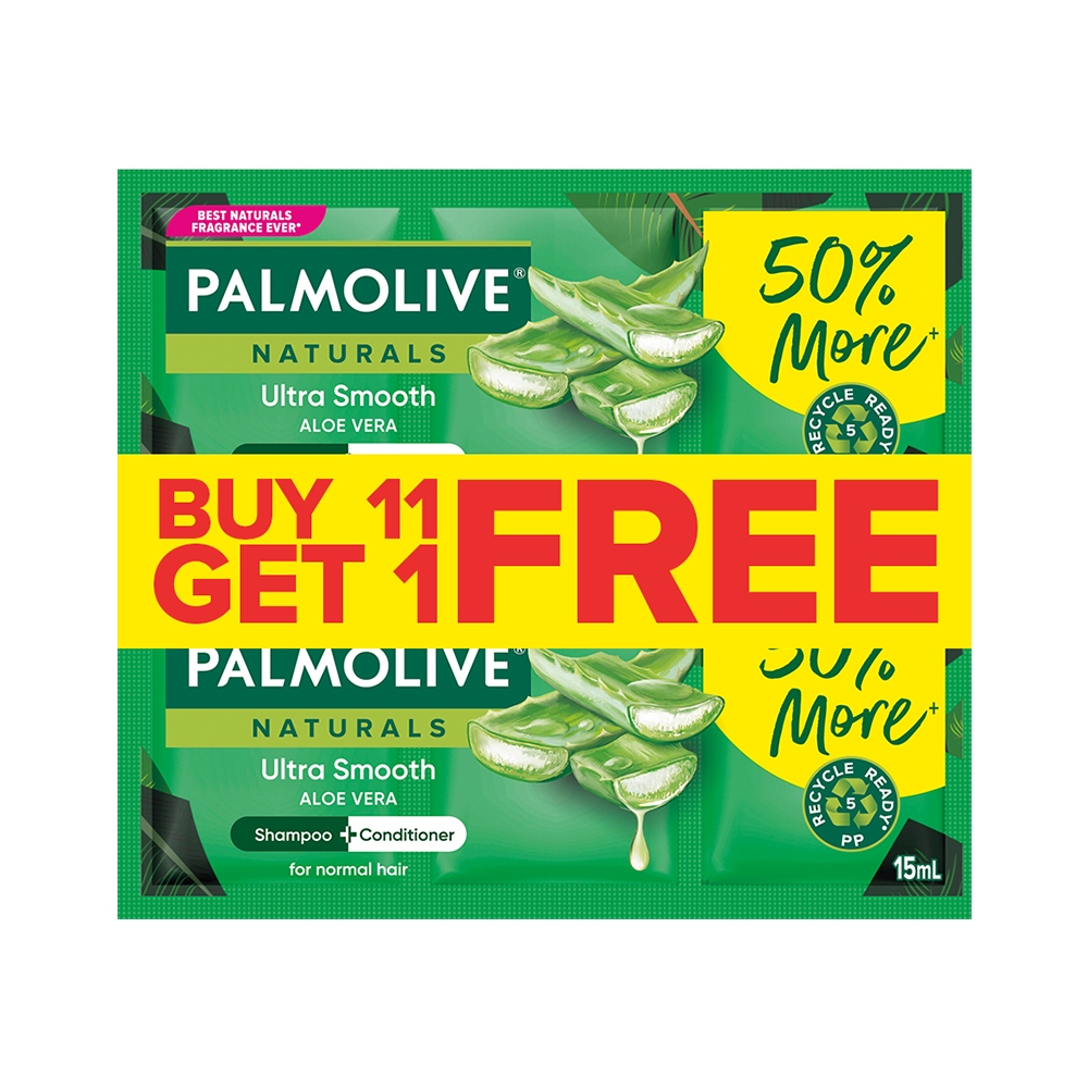 Palmolive Naturals Shampoo Ultra Smooth (Green) 15ml 11+1 | Shopee ...