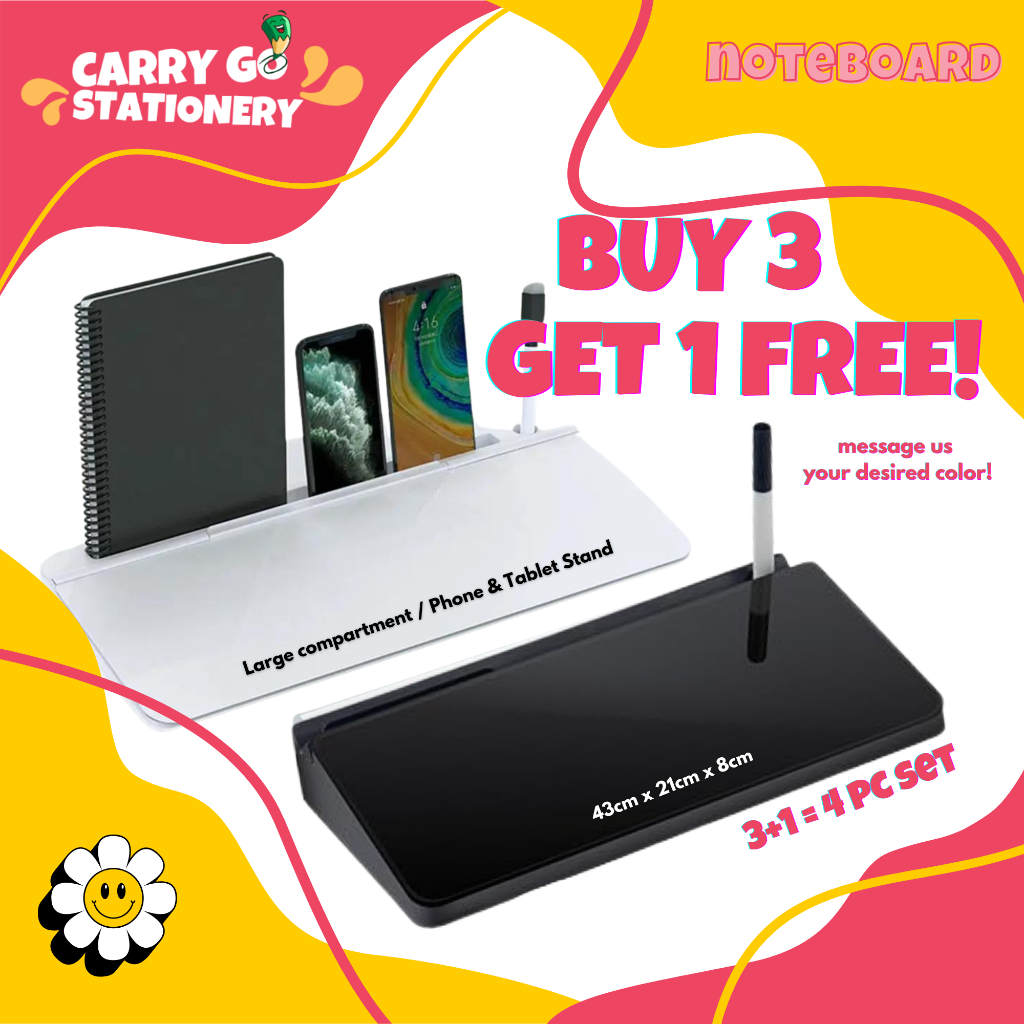 4 PCS Noteboard - Whiteboard Glass Stationery Marker Organizer Writing ...