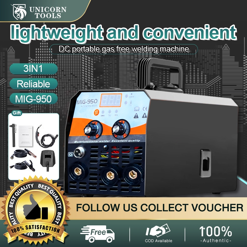 Portable Welding Machine MIG/TIG/MMA 3IN1 Gasless Inverter Welding ...