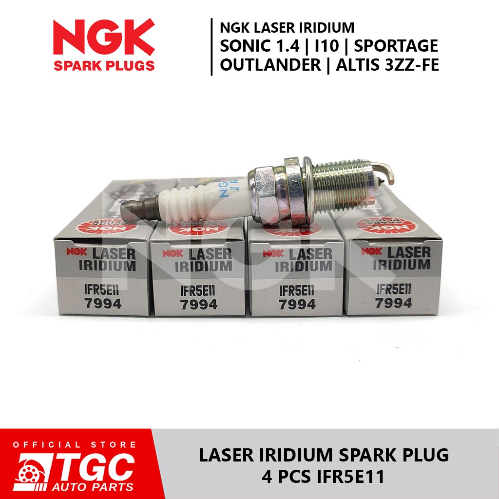 NGK Laser Iridium Spark Plug Sonic 1.4 i10 G4HG Sportage G4KD Outlander ...