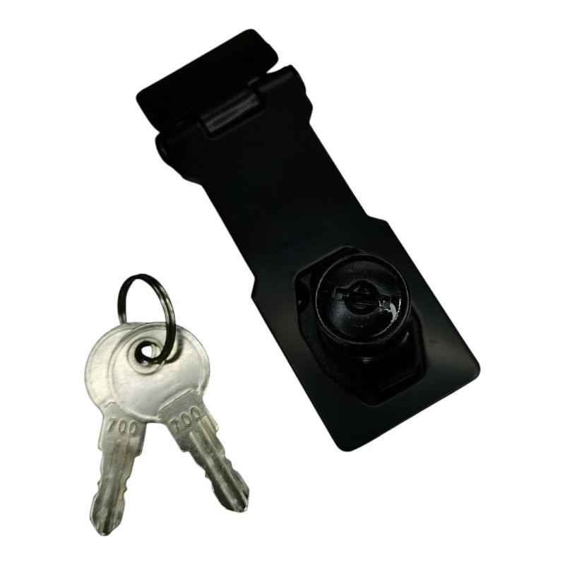 SELF LOCKING HASP LOCK SILVER/BLACK | Shopee Philippines