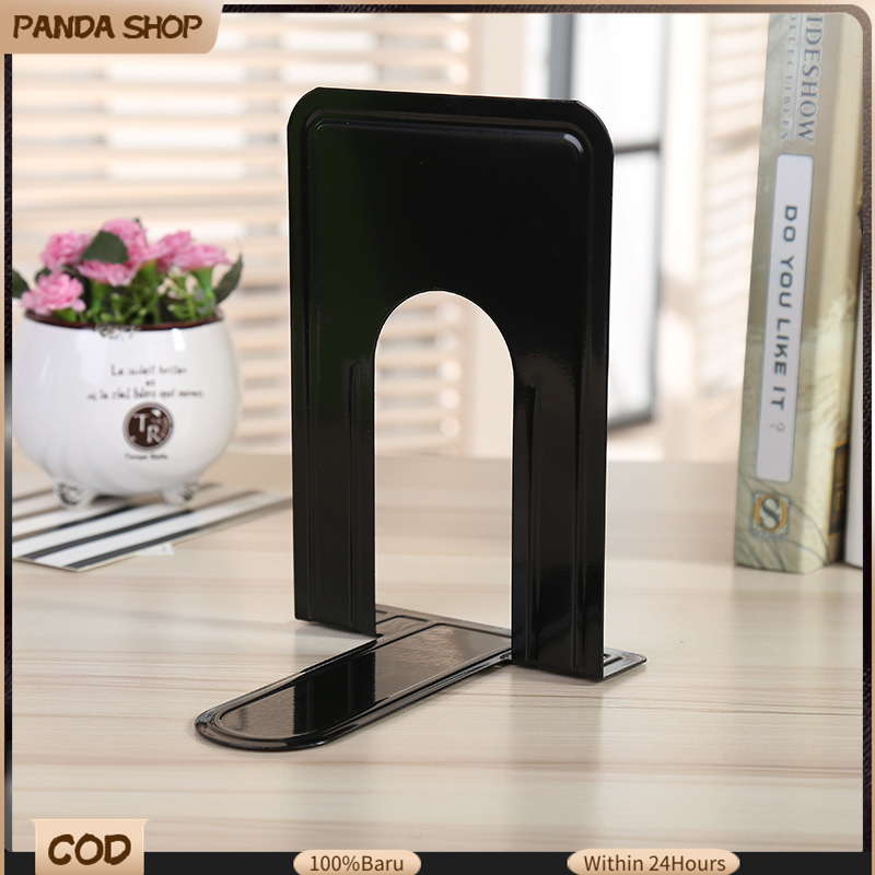 1 Pair Metal Book Stand T Type Iron Bookends Heavy Duty Book End Stand ...