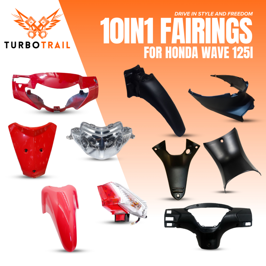 WAVE 125i MOTORCYCLE FAIRINGS TAIL LIGHT FENDERS BODY COVER HEADLIGHT ...