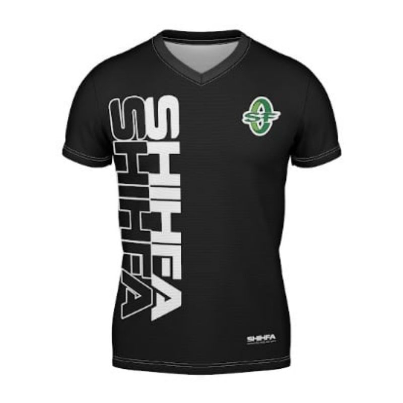 Shih Fa V-neck drifit (black) | Shopee Philippines