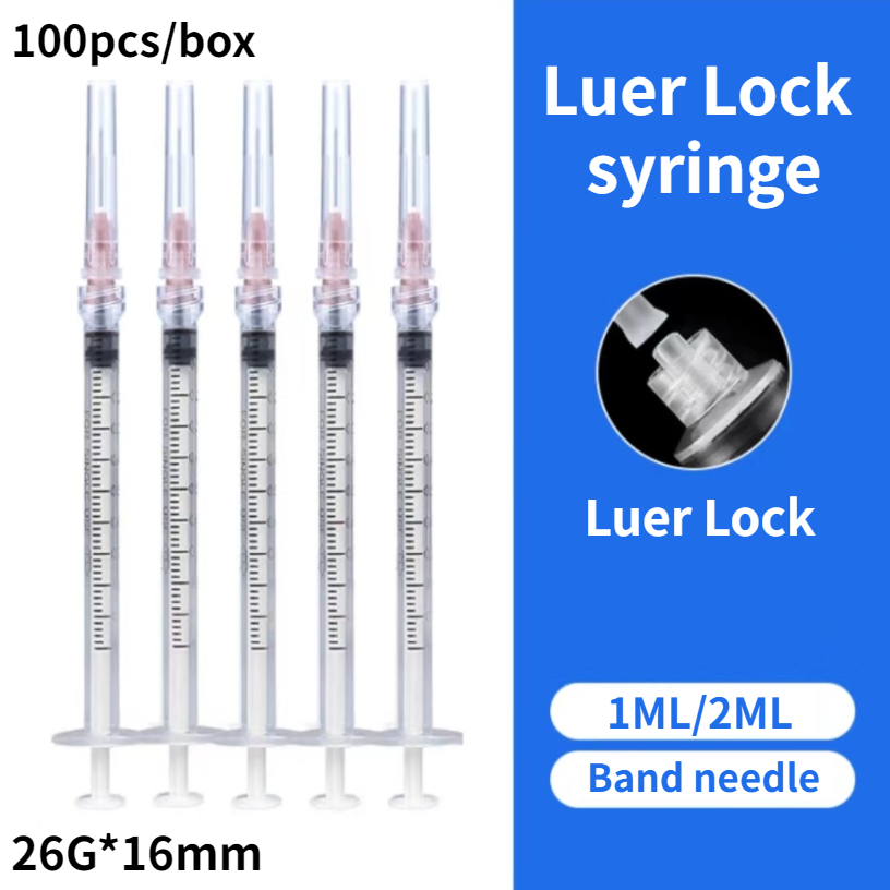 1ML/cc 2ML/cc 100pcs/box Luer Lock syringe Band needle Administer a ...
