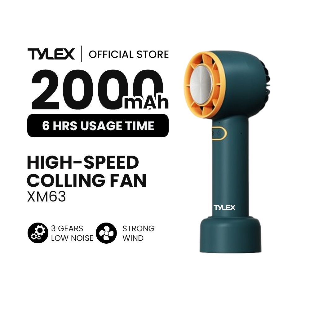 Tylex XM63 Handheld Refrigerant Fan 3 Gears Strong Wind Rapid Cooling ...