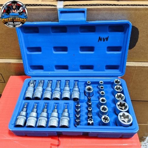 34Pcs Torx Star Socket Set Bit Male Female E T Sockets With Torx Bit ...