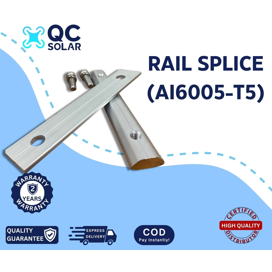 QC SOLAR AI6005-T5 Aluminum RAIL SPLICE Solar Mounting Accessories for ...