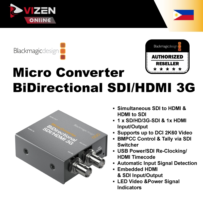 BlackmagicDesign Micro Converter BiDirectional SDI/HDMI 3G | Shopee ...