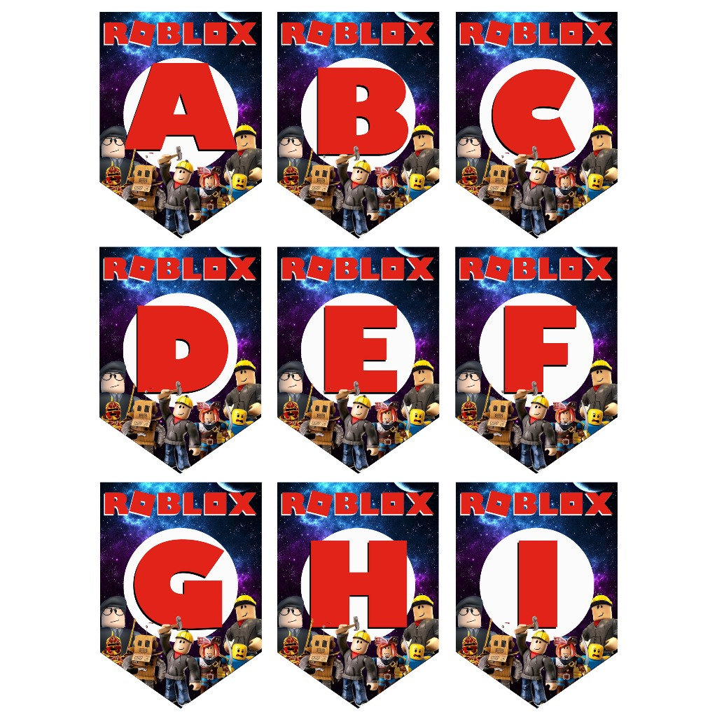 ROBLOX RED Theme personalize happy birthday party needs letter name ...