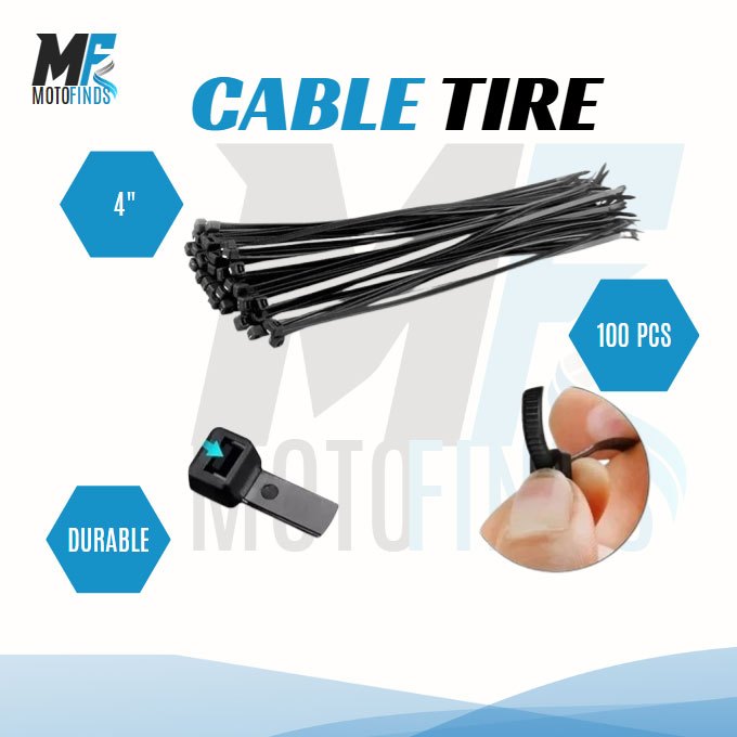 NYLON CABLE TIRES BLACK (4*100) 100 pieces High Quality | Shopee ...