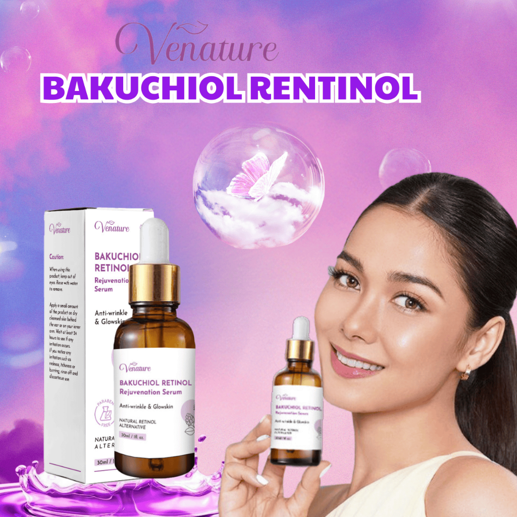 VENATURE Bakuchiol Retinol Serum Anti Aging Whitening Renewing Skin Reduce Melasma Freckles ...