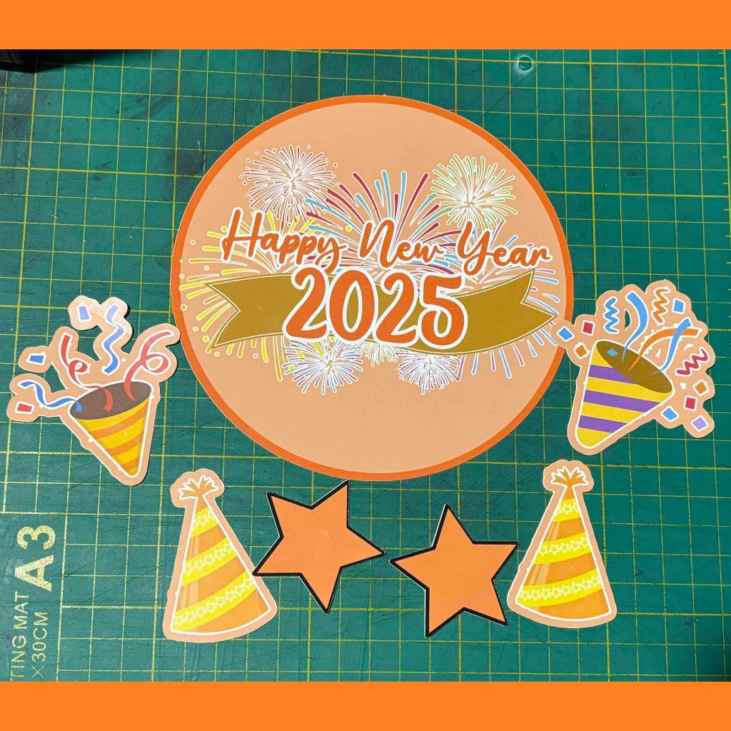 HAPPY NEW YEAR 2025 CAKE TOPPER | PANTONE COLOR 2025 | Shopee Philippines