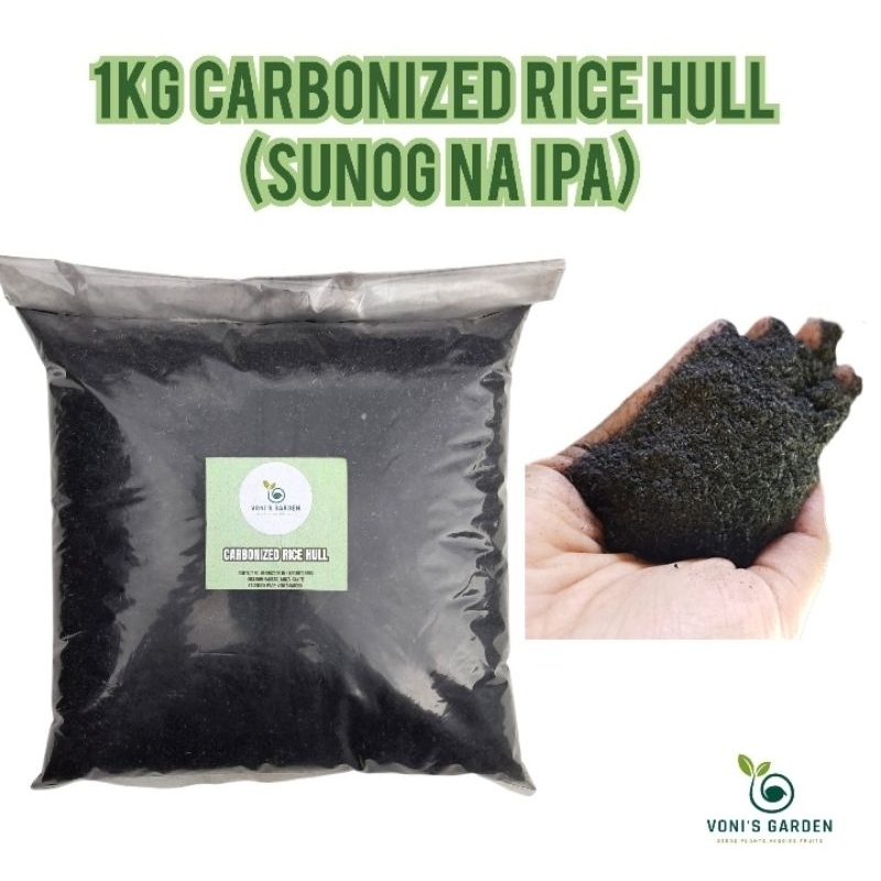CARBONIZED RICE HULL (1 KILO) SUNOG NA IPA FOR PLANTS (CRH) | Shopee ...