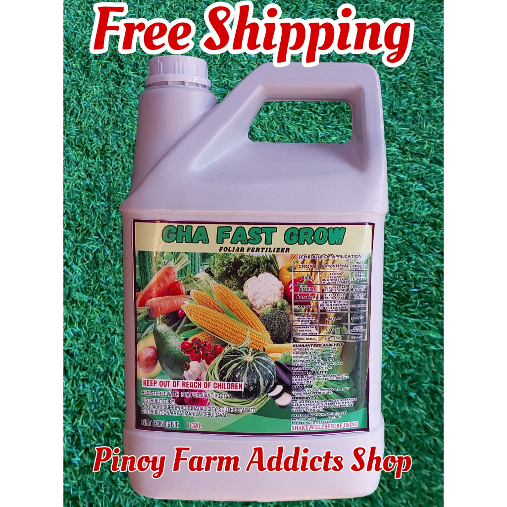 GHA FAST GROW F0L|AR FERT|L|ZER 1 Gallon | Shopee Philippines