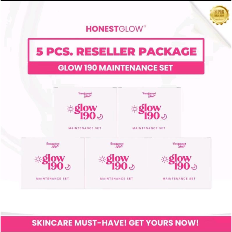 5 sets Glow 190 maintenance kit by Transformed skin | Shopee Philippines