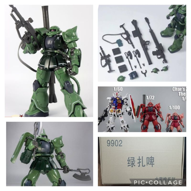 Fandai Jing 1/72 Zaku Green Gundam mecha robot model kit toys action ...