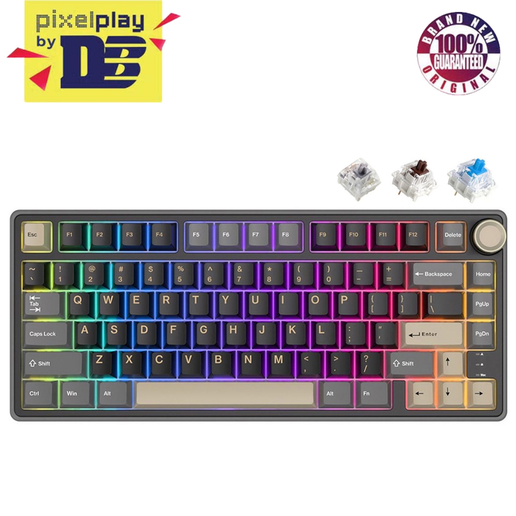 Royal Kludge R75 QMK Single-Mode RGB 81 Keys Hot-Swappable Mechanical ...