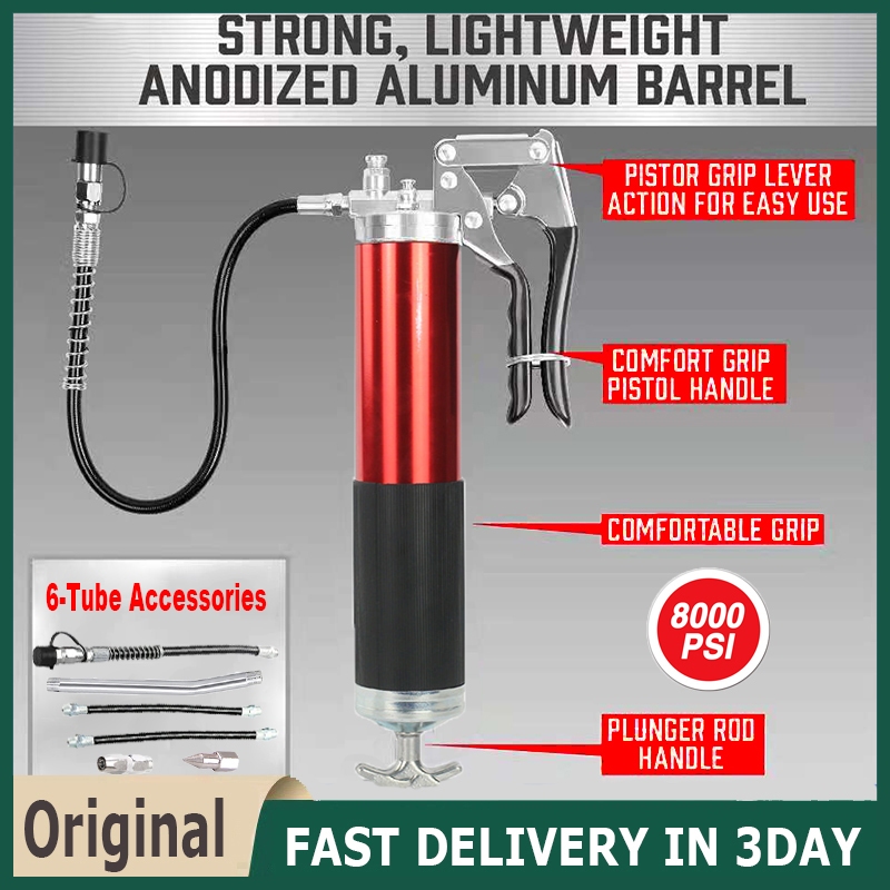 Handle Grease Gun Pump Heavy Duty Kit Heavy Duty Pistol Grip 8000 Psi ...