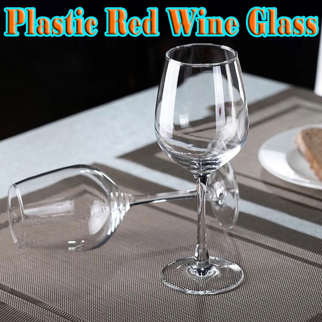 300/560/580ml Plastic Red Wine Glass European Wine Glass Goblet Transparent Unbreakable ...