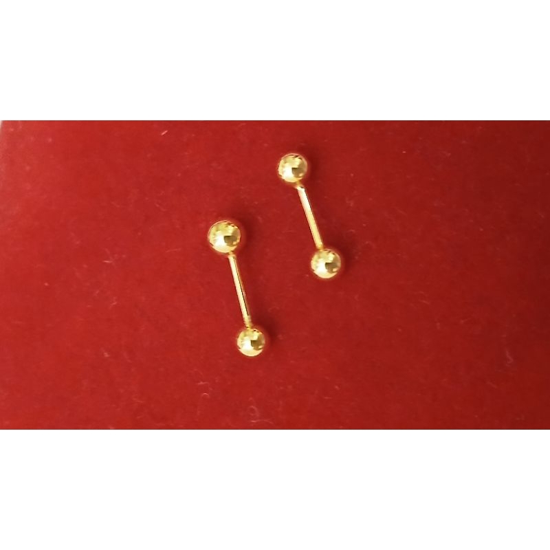 Back to Back Small Ball Style De Roscas Stud Earring | Shopee Philippines