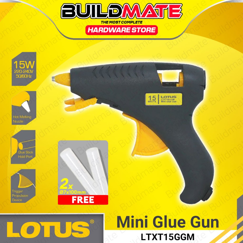 BUILDMATE Lotus Mini Glue Gun 15W Electric Hot Melt Adhesive with ...