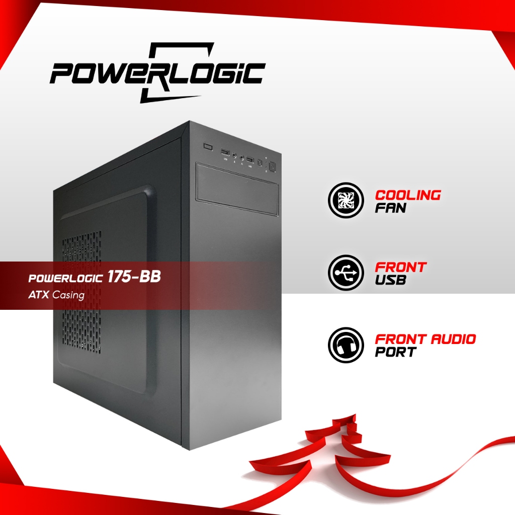 POWERLOGIC 175-BB ATX Casing with 700watts Power Supply | Shopee ...