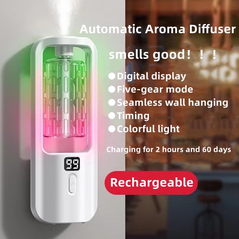 Digital display Rechargeable Fragrance Machine Automatic Aroma Diffuser ...