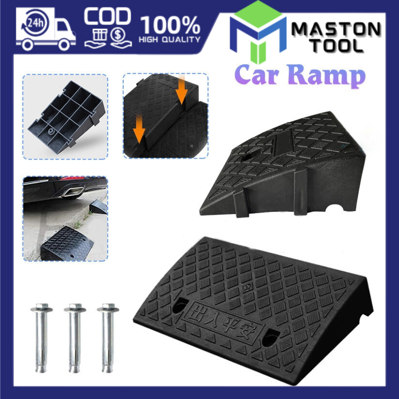Portable Car Curb Ramps Lightweight Rubber Car Motorcycle Slope Ramp ...