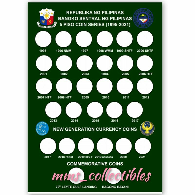 UPDATED 5 PISO COIN SERIES - LAYOUT ONLY | Shopee Philippines