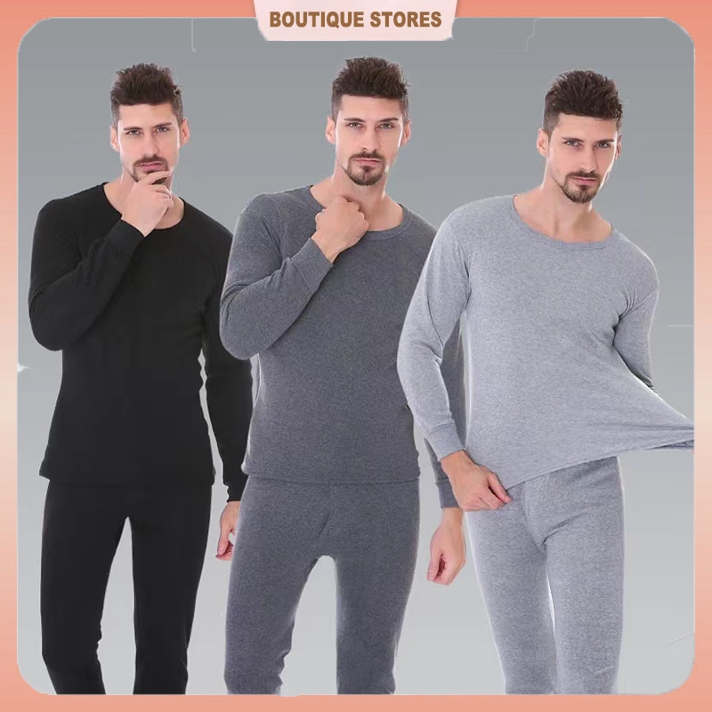 M-4XL Heattech Men Thermal Clothes for Men Thermal Innerwear Set Autumn ...