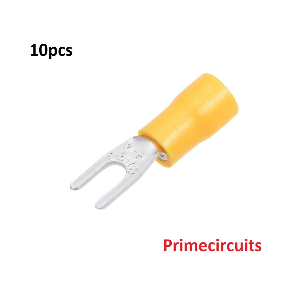 10pcs SV2-3 Spade Insulated Wire Connector Electrical Crimp Terminal ...