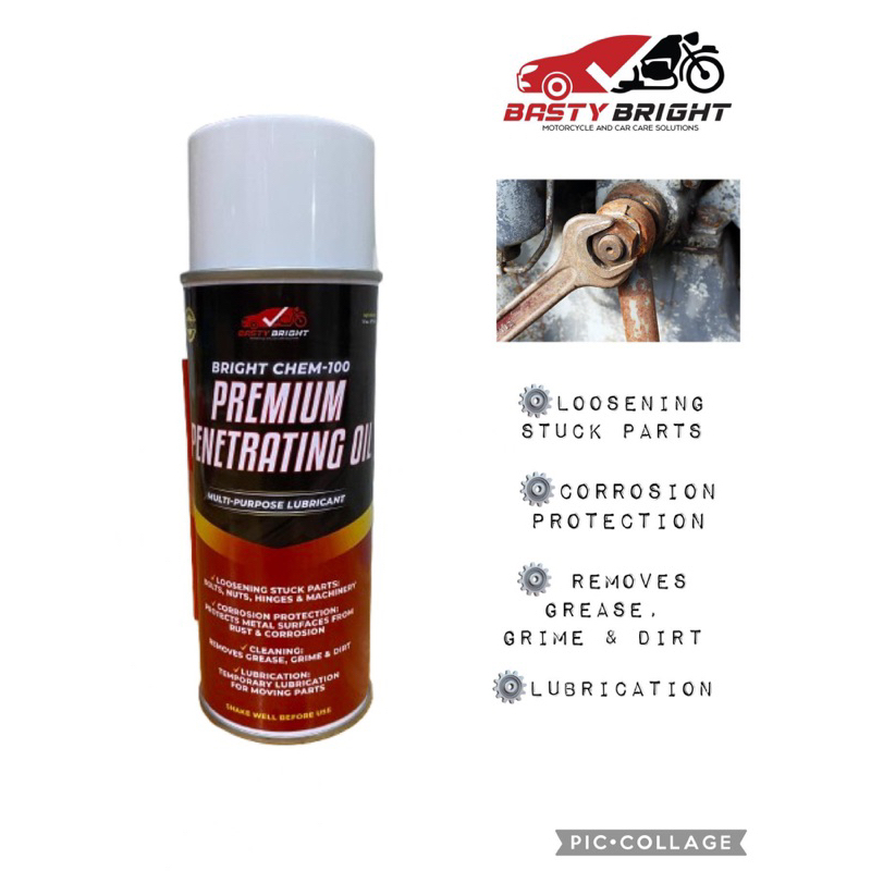Bright Chem-100 Premium Penetrating Oil Multi Purpose Lubricant (470ml ...