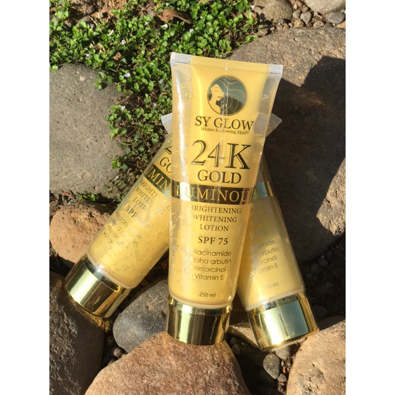 SY GLOW 24K GOLD LUMINOUS WHITENING LOTION SPF75 | Shopee Philippines