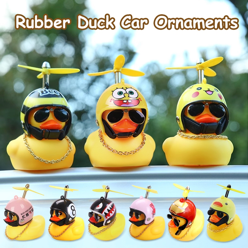 Motorcycle Rubber Cute Ducks With Paddle Mini Duckling Hanging bike ...